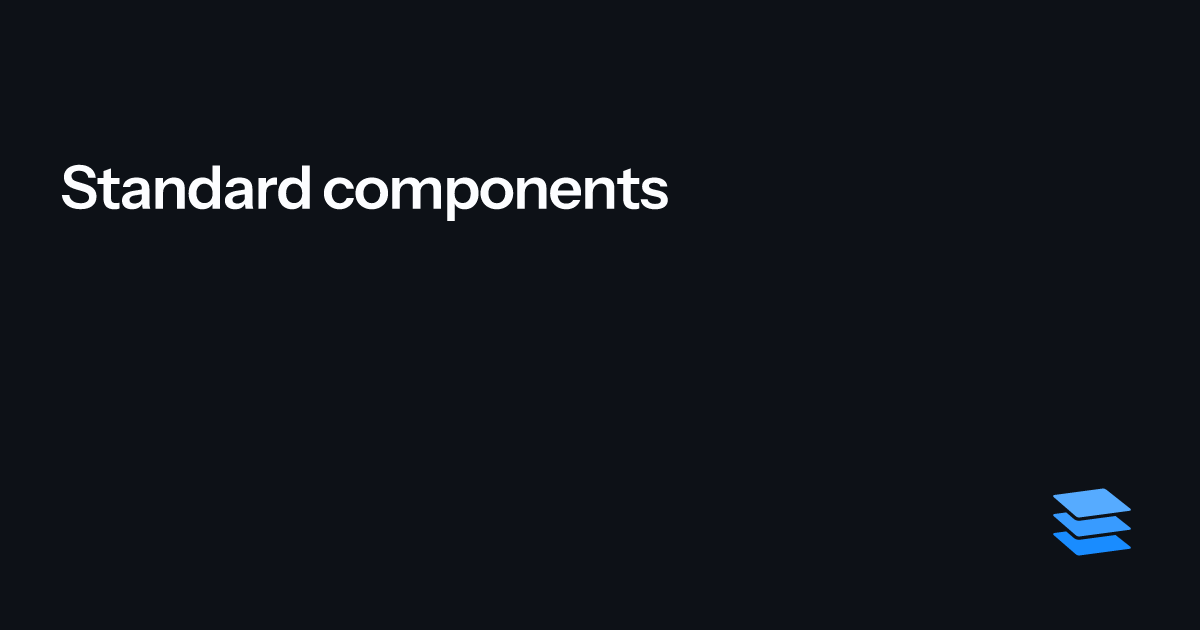 Standard components – Parcel Documentation